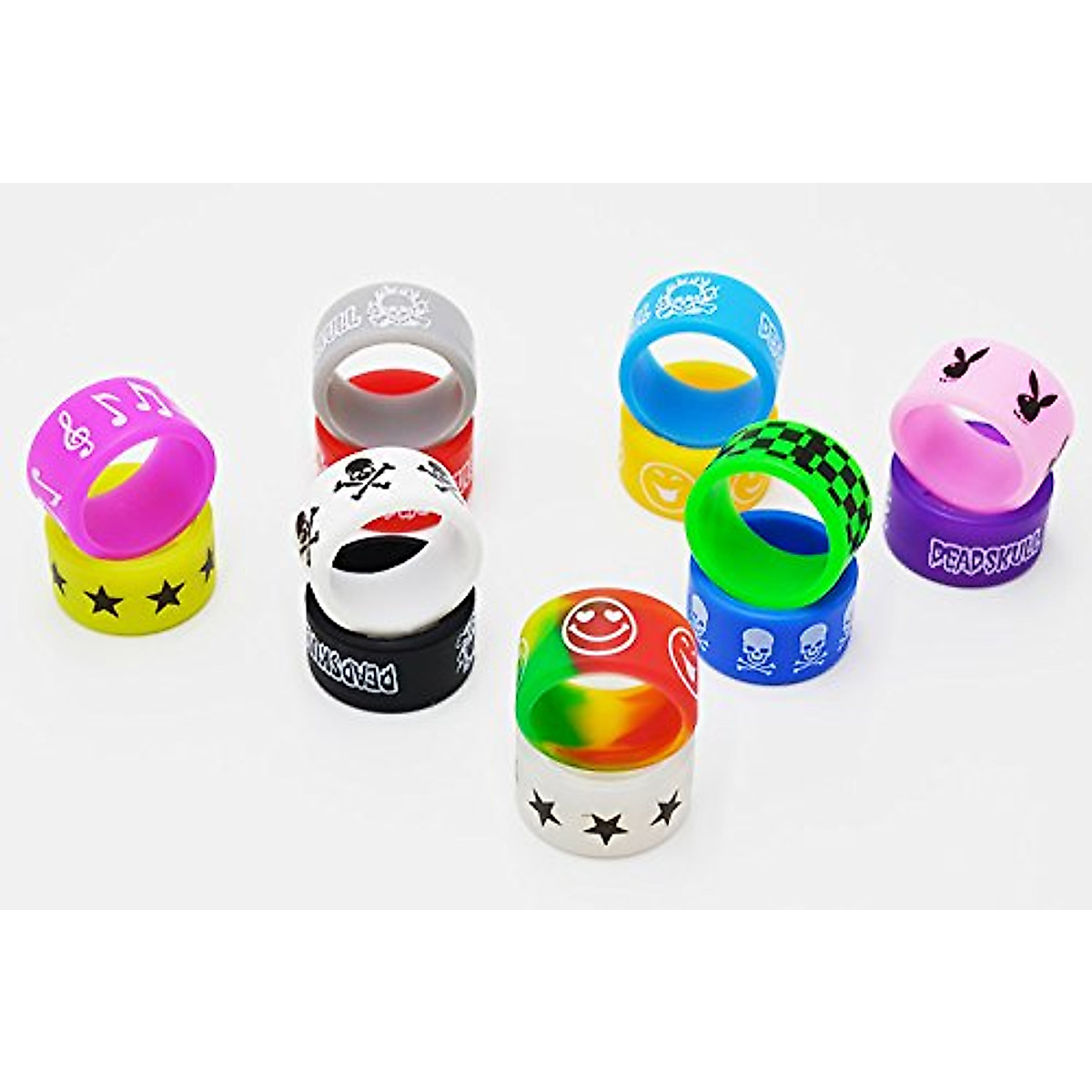 SIlicone Bands - Pack of 30 Rings Silicone Anti Slip SIlicone Bands Accessories for RBA RDA Tank Mechanical Mods glass - Diameter 20mm