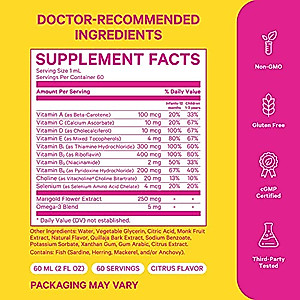 Pink Stork Baby Multivitamin Drops with DHA: Liquid Baby & Toddler Vitamin Drops for Brain Health & Immune Support, Vitamin D & B Complex Vitamins, Choline, Women-Owned, Unflavored, 2 oz, 60 Servings