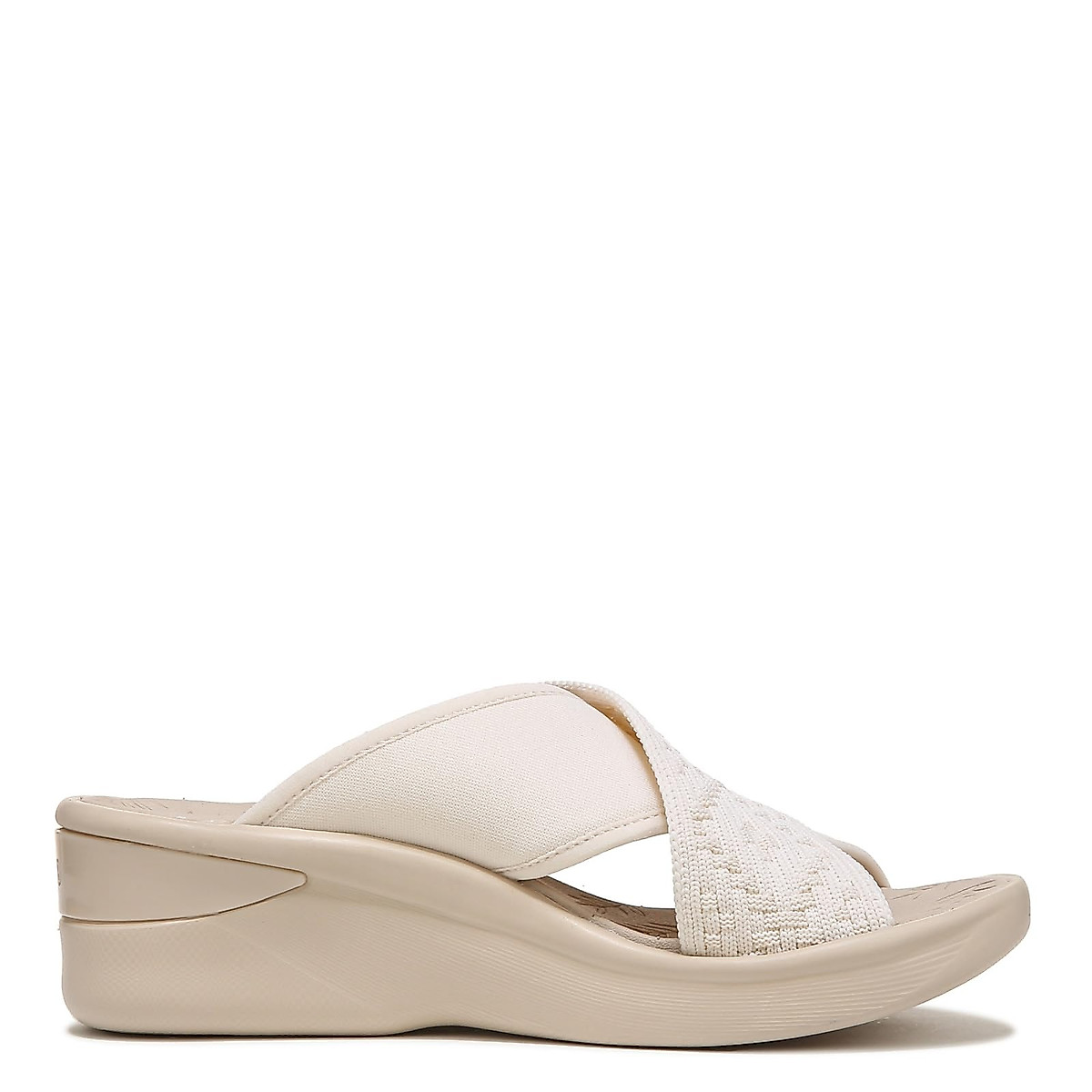 BZees Womens Sundance Slide Sandal Eggnog Beige 9.5 M