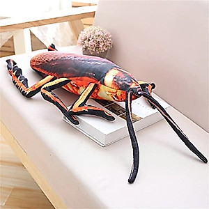 The Flash Store 13.78 in Creative 3D Cockroach Plush Toy Realistic Cockroach Stuffed Animal Toy Funny Home Sofa Car Decoration Party Favors Throw Pillow Birthday Gifts