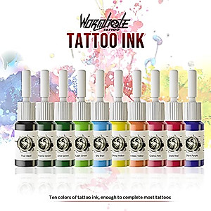 Tattoo Kit, Wormhole Complete Tattoo Kit for Beginners with Tattoo Power Supply Tattoo Needles Tattoo Ink, Professional Complete Tattoo Pen Kit Tattoo Gun