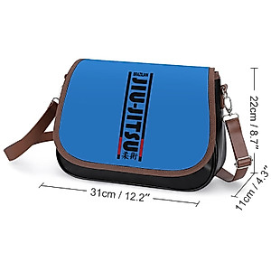 Funny Jiu Jitsu Shoulder Bag for Women Crossbody Travel Purse Sling Buckle Pouch With Zipper