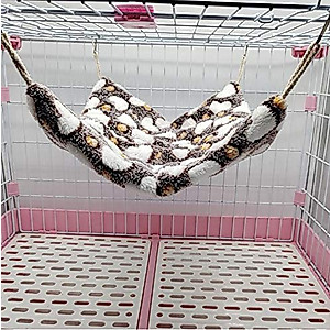 ISMARTEN Small Animal Hanging Hammock, Pet Hanging Nap Sack Sleep Bag Bed, Cage Hammock Beds for Ferret Guinea-Pig Sugar Glider Hamster Rat Mice Chinchilla Flying Gerbil and Squirrel