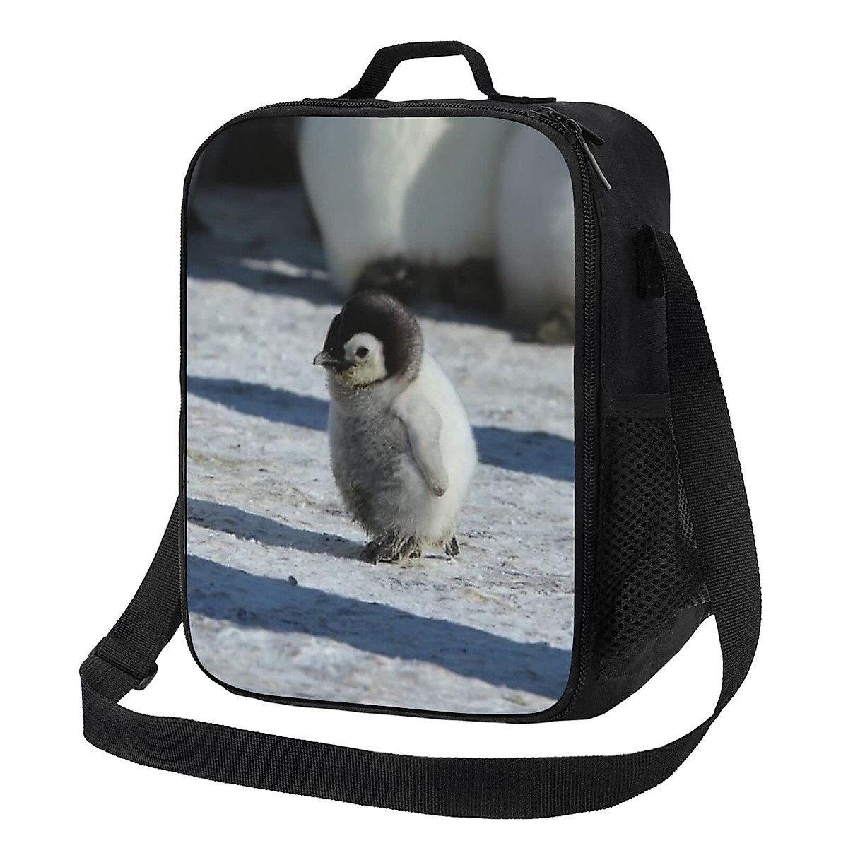 Cute Penguins Lunch Box Picnic Bags Animal Tote Insulated Portable Penguins Decor Container Meal Bag