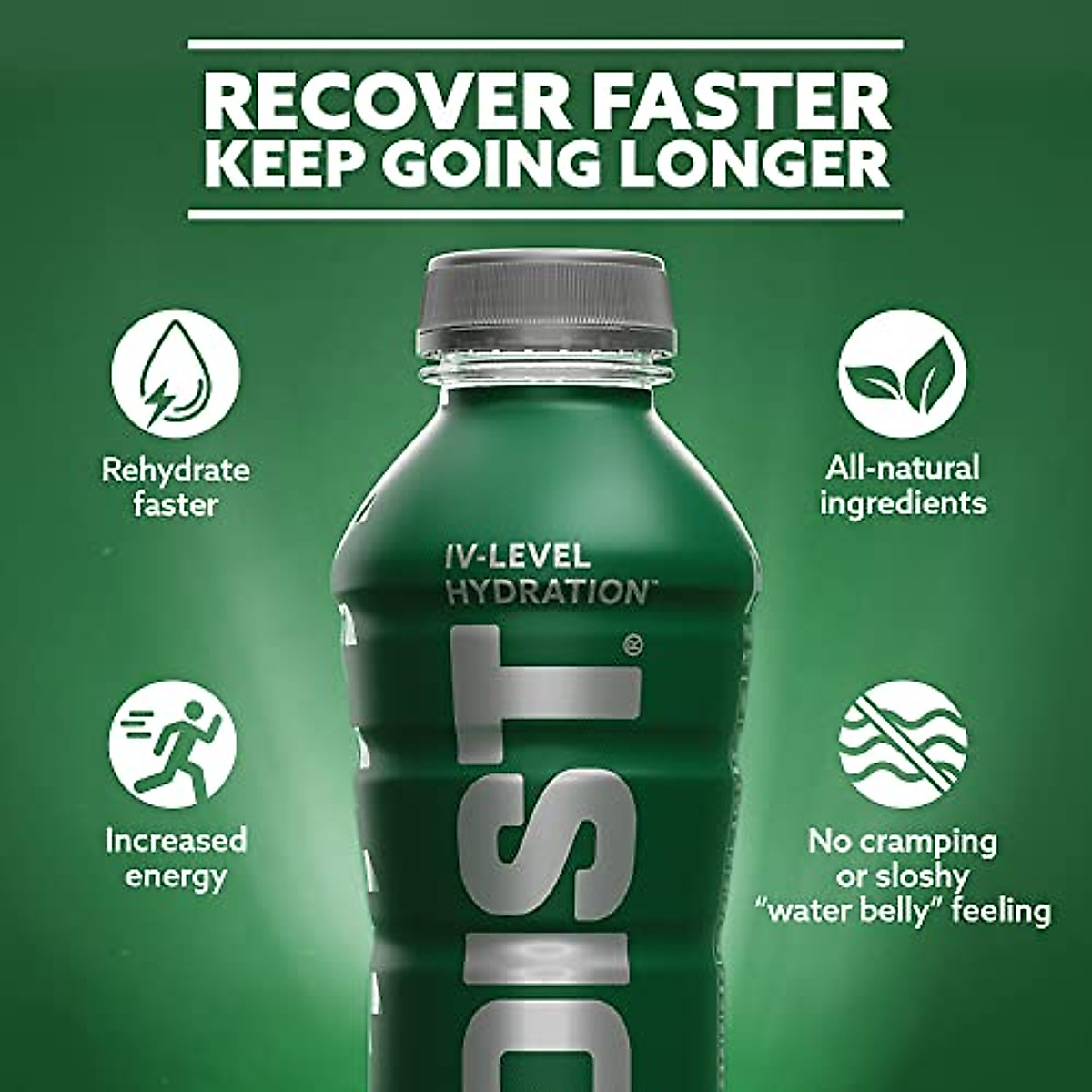 HOIST Premium Military Hydration Electrolyte Drink, Powerful IV-Level Hydration, Clinically Proven Performance Drink, Peach Mango, 16 Fl Oz (Pack of 12)