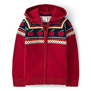 Gymboree,and Toddler Long Sleeve Zip Up Hoodie,Apple,18-24 Months
