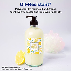 Avery Durable Waterproof Oil-Resistant Film Labels with Sure Feed Technology, 2" x 2" Square, Laser/Pigment-Inkjet, 120 Labels (64503)