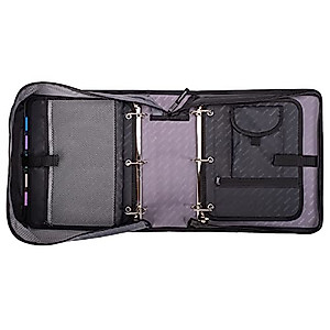 Case-it Universal Dual Binder Pack, 2 Set of 2” D-Ring Dual, W/Removable File Folder Hold Down Pages, Backpack Style Straps, Padded Laptop Pocket, Front Flap Pocket, Laptop Storage