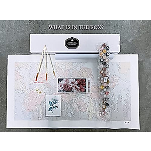 Art Knitting (12X24inch) Paint by Number for Adults Beginner Students Kids, Ideal Gift Choice for Birthday,Anniversary or Any Festival.DIY Acrylic for Room Decor- Blooming Flowers