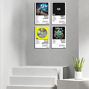 HGKNCF Bad Bunny Album Cover Posters for Room Aesthetic Set of 6 Music Posters Wall Art, Rapper Posters Wall Decor,Bad Bunny Signed Limited Artwork Picture for Teens Girls College Girls Dorm Decor