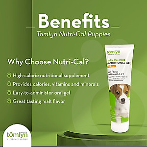 Tomlyn High Calorie Nutritional Gel for Puppies, (Nutri-Cal) 4.25 oz