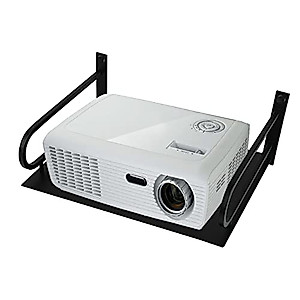 DS. DISTINCTIVE STYLE Projector Shelf Wall Mount Router Shelf Compact Aluminum Small DVD Player Shelf (Black)