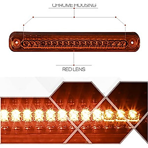 IMESUN Red Rear LED Third[3rd] Brake Cargo Functioned ABS Plastic (Housing / Polycarbonate (Lens MT1-DRDEL8801CLB3