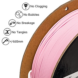 INLAND Micro Center Matte PLA Filament 1.75mm, Matte Pink 3D Printer Filament, Matte 3D Printing Filament 1kg Cardboard Spool (2.2 lbs), Dimensional Accuracy +/- 0.03mm, Pink Matte Finish