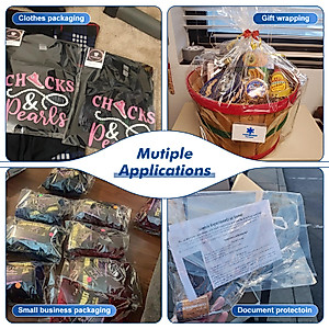 14 x 20 inches Large Resealable Cellophane Bags, 100ct Plastic Clear Self-sealing Gift Bags Self-Adhesive Sealing Plastic Cello Bags in Bulk for Gifts and Clothes, Basket Gift Bags, 100 pcs