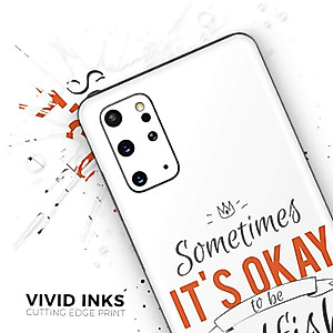 DesignSkinz Sometimes Its Okay to Be Selfish Protective Vinyl Decal Wrap Skin Cover Compatible with The Samsung Galaxy S20 (Screen Trim & Back Glass Skin)