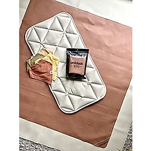 Padded Vegan Leather Portable Changing pad Mat | Play mat Baby Toddler Infant by Uniklook | Reversible | Tummy Time Mat Play Time | Waterproof Baby Infant Floor Mat 16”x30” (Rectangular, Cream)