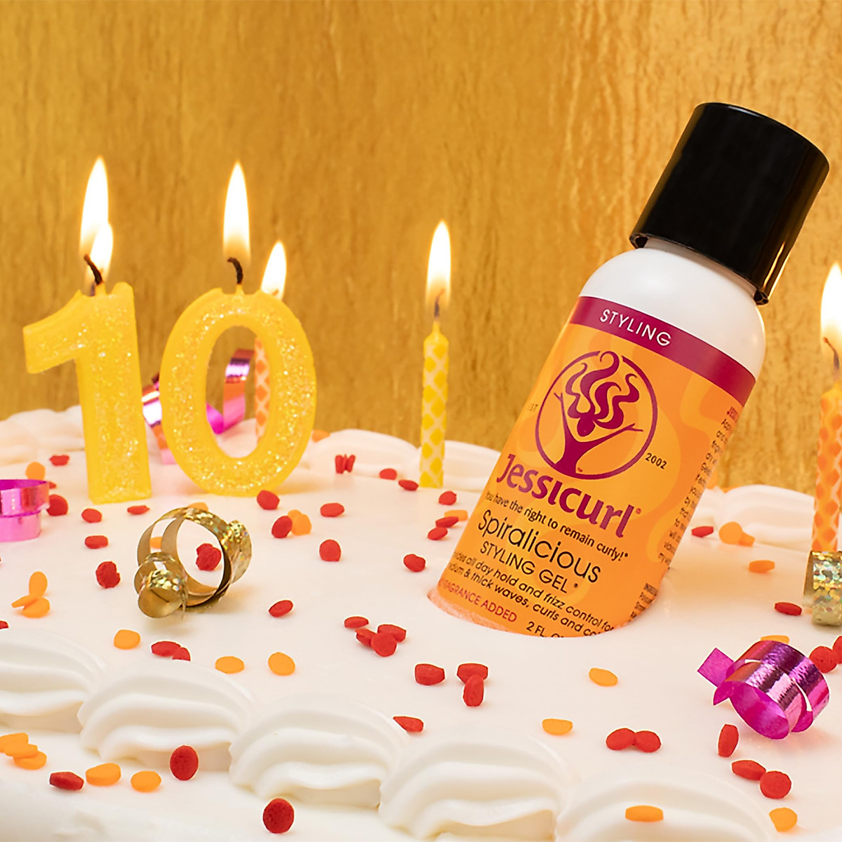 Jessicurl Spiralicious Gel, 8 Fl oz - Hair Gel for Curly Hair and Frizz Control, No Fragrance Added, for all hair types