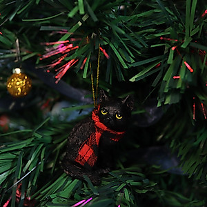 Black Cat Christmas Tree Ornament 3 Inches
