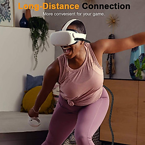 Coodov Compatible with Oculus Quest 2 Link Cable, Fast Charging&High Speed Data Transfer, Durable Nylon Braided, USB A to USB C 3.2 Gen1 Cord for VR Headset and Gaming PC (10FT/3M)