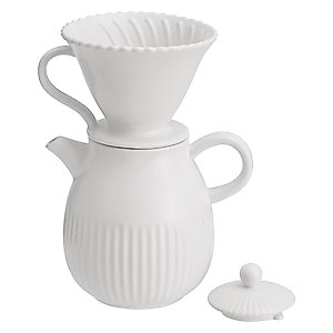 D'ORAMIE Pour Over Coffee Dripper Set ，Maker Ceramic Slow Brewing Coffee Set for Home, Cafe Restaurants Homewarming Gift Easy Manual Brew Maker Gift Strong Flavor Brewer Set