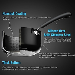 Cook N Home Saute Fry Pan, 12-inch, Green