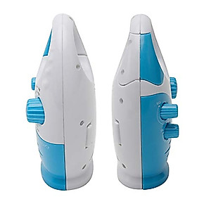 Waterproof Shower Radio, Splash Proof AM/FM Radio with Top Handle for Bathroom Outdoor Use - Built-in Speaker & Adjustable Volume(Blue and White)