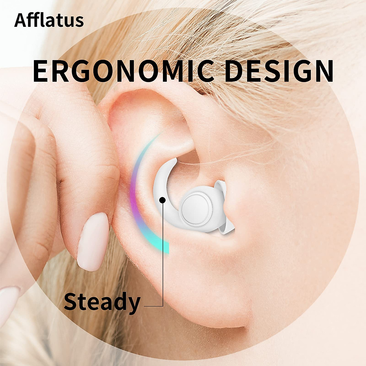 Afflatus Small Ear Plugs Kids (Children Age 10-17) or Adults with Small Ear Canals, Small Earplugs Kids, Noise Reduction, Sleeping, Concerts, Airplane Pressure. (Size S, Pairs*2)