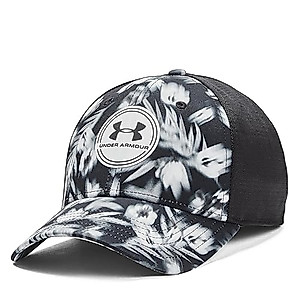 Under Armour Men's Iso-chill Driver Mesh Adjustible Hat, (002) Black / / Black, One Size Fits Most