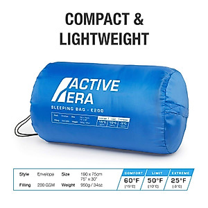 Active Era Luxury Camping Air Mattress Twin Single Sleeping Bag for Indoor and Outdoor Use