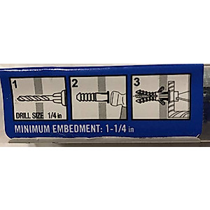 Everbilt #10-12 x 1-1/4" Blue Plastic Ribbed Plastic Anchor with Screws (7 Pack)