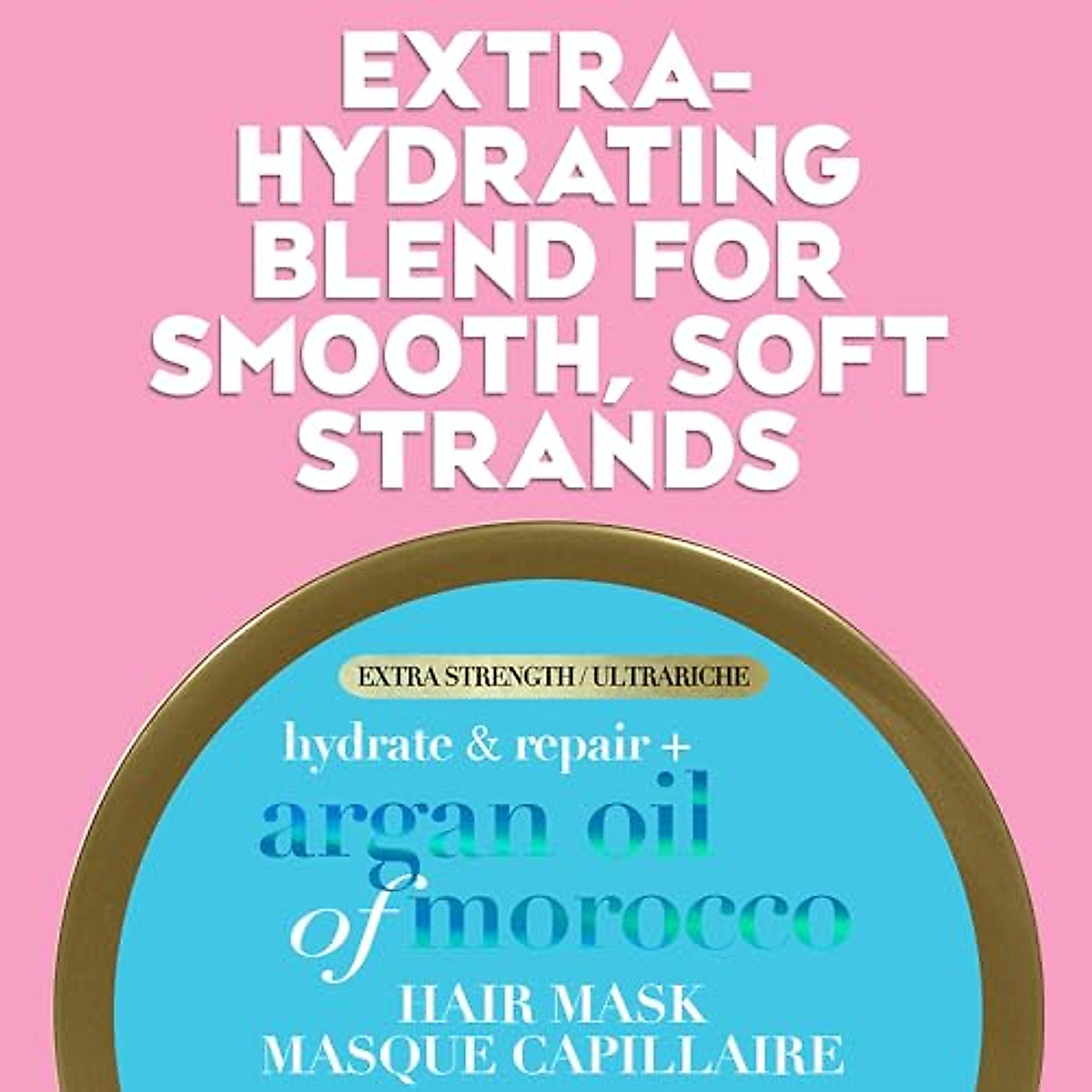 OGX Extra Strength Hydrate Repair + Argan Oil of Morocco Hair Mask Deep Moisturizing Conditioning Treatment, Citrus, 6 Ounce