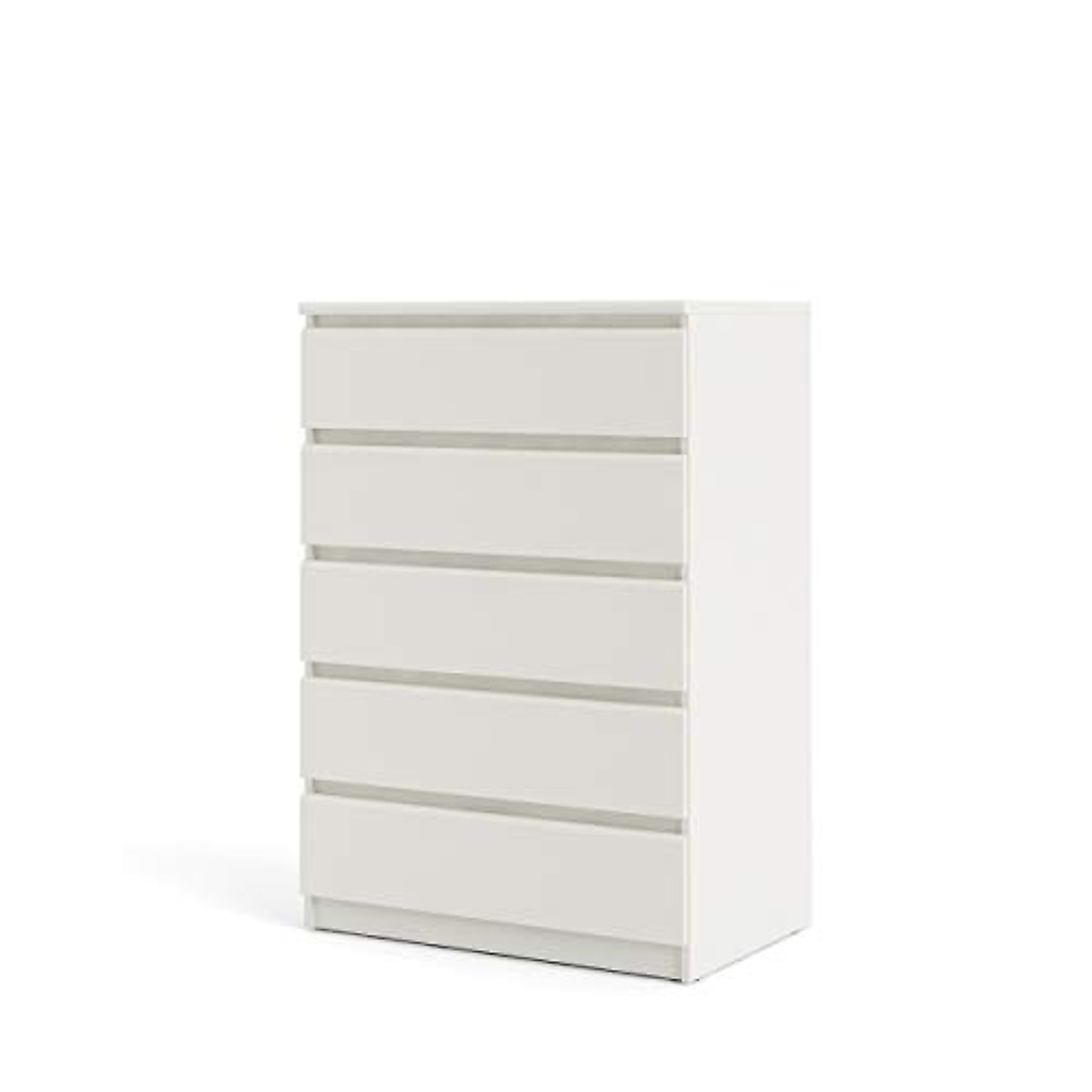 Tvilum 5 Drawer Chest, White Wood Grain