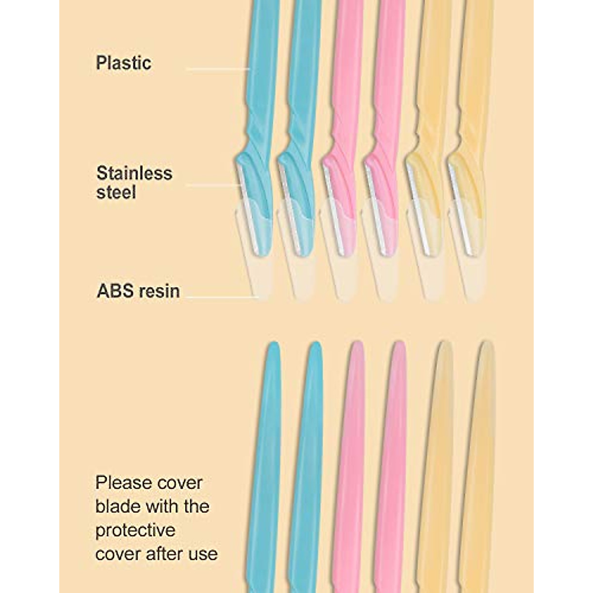 Eyebrow Razor for Women, 30 Pcs Dermaplane Razor for Women Face, Multipurpose Face Razors for Women and Men by MoHern