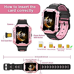 PTHTECHUS 4G Smart Watch for Kids - Smartwatch Phone with GPS Tracker,HD Camera, SOS, WiFi, Pedometer, Audio and Video Calling Voice Chat MP3 Waterproof Compatible Android and iOS for Girls Boys Gifts