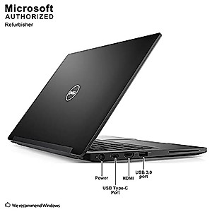 Dell Latitude 7280 12.5 Inch Business Laptop, Intel Core i5-7300U up to 3.5GHz, 16G DDR4, 512G SSD, HDMI, Windows 10 Pro 64 Bit Multi-Language Support English/French/Spanish(Renewed)