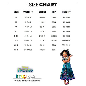 Disney Encanto Mirabel Little Girls Cosplay Tulle Sleeveless Dress Mirabel 6-6X