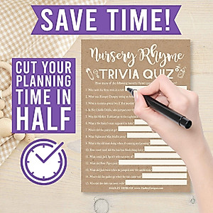 50 Rustic Baby Prediction And Advice Cards, Trivia Games, etc, 25 Baby Animal Matching, Nursery Rhyme Game - 6 Double Sided Cards Baby Shower Games Funny, Baby Shower Ideas Baby Sprinkle Games