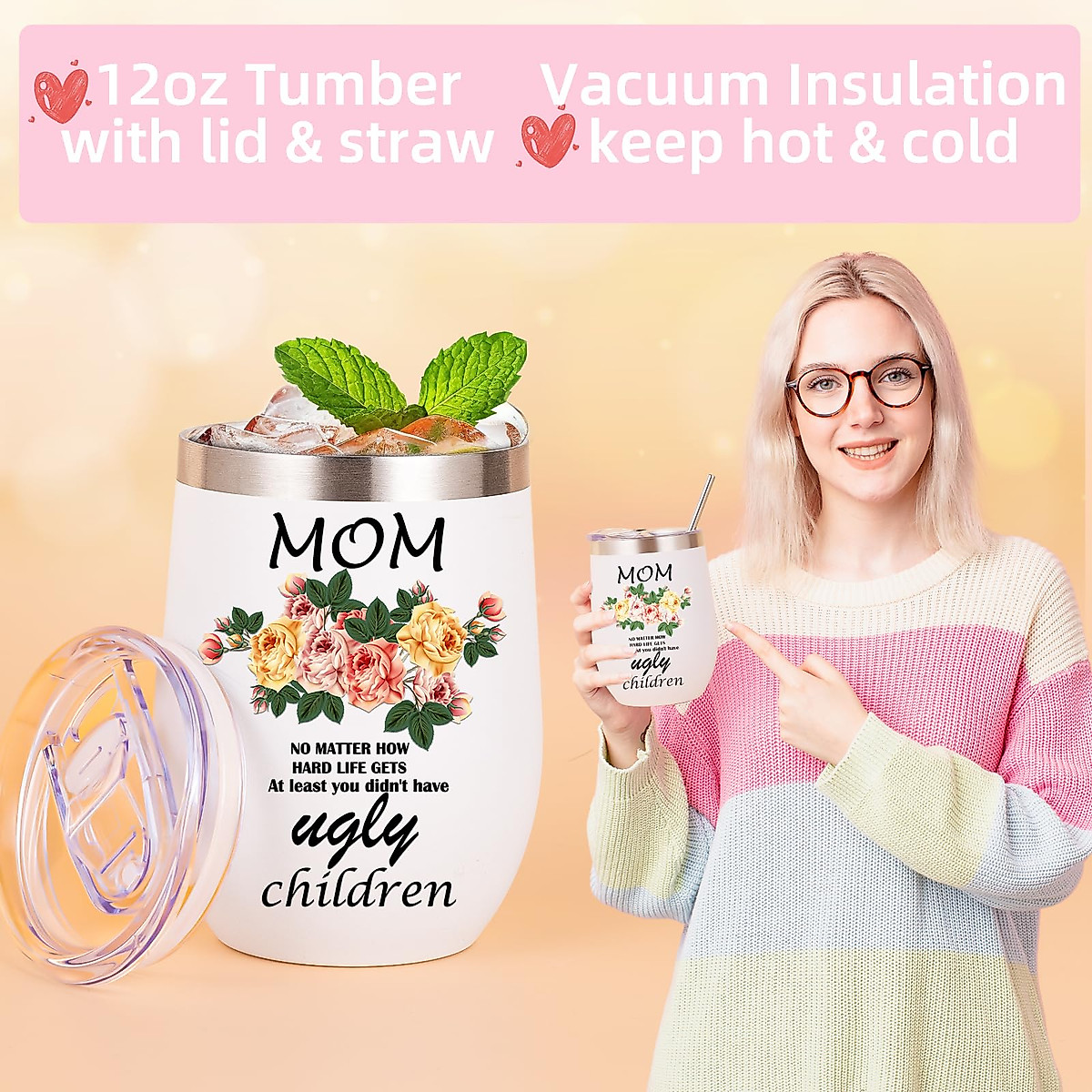 Mothers Day Gifts, Gifts for Mom from Daughter Son, Unique Birthday Gifts Basket Box for Women Mom Wife-Mother's Day, Happy Birthday, Thanking Present