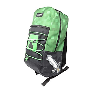 Minecraft Creeper Allover Print Backpack Bookbag