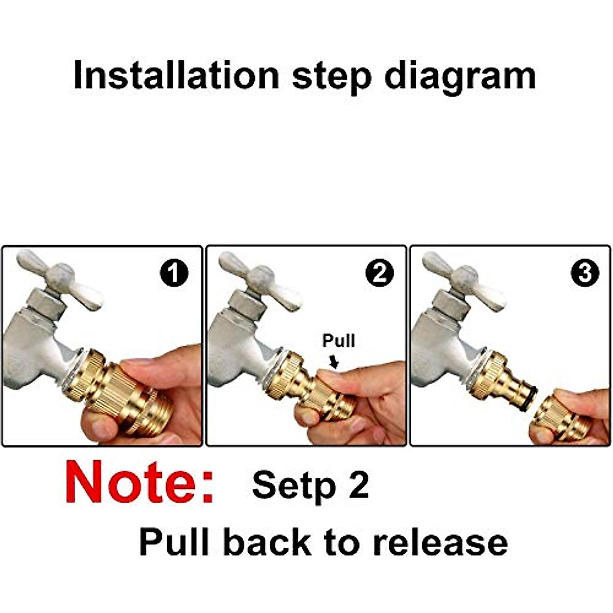 Piroir Garden Hose Quick Connect, Solid Brass Garden Hose Connectors 3/4 Inch GHT Water Hose Fitting for Garden(5 Set of Male & Female Water Hose Connectors)