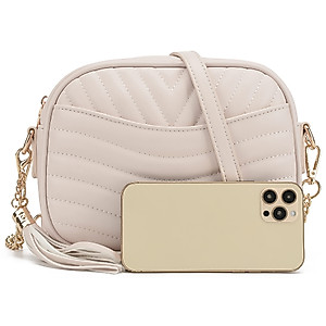 lola mae Women's Crossbody Handbags Small Lightweight Shoulder Bag Top Zipper Tassel Accent