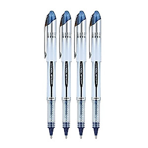 uni-ball Vision Elite BLX Infusion Rollerball Pen Bold Point, 0.8mm, Blue/Black, 4 Pack