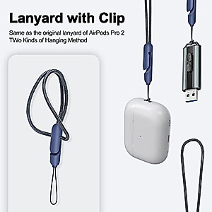 [4Pack] Lanyard for AirPods Pro 2nd Generation,New Wireless Bluetooth Earbuds Protective Case Anti-Lost Lanyard Compatible with AirPods Pro 2nd (2022)