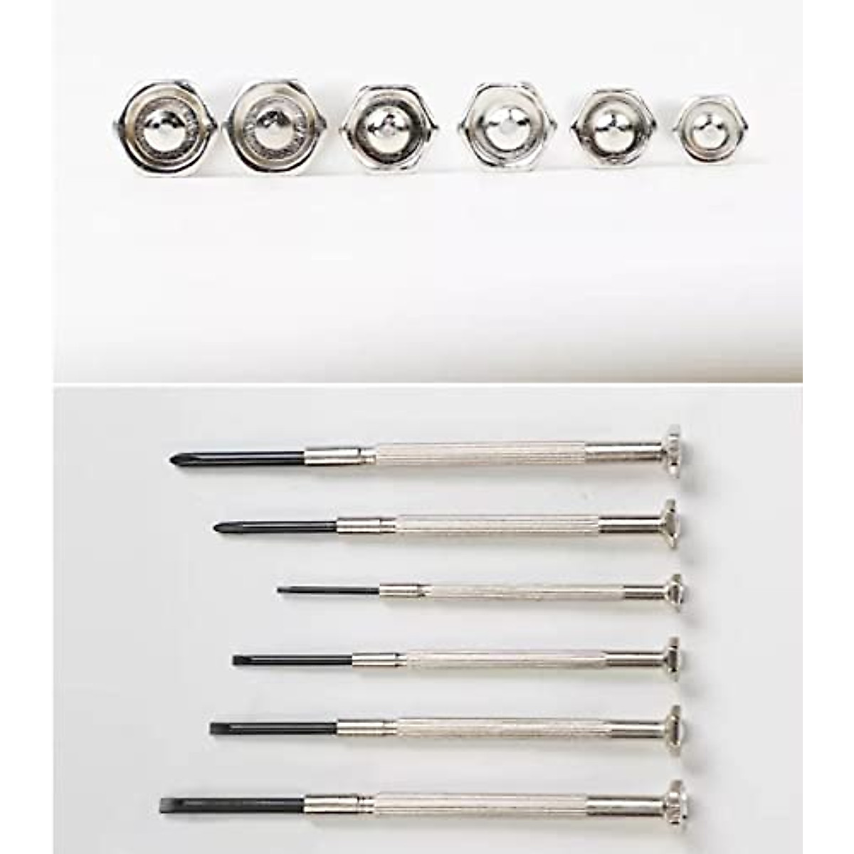 InterSet 6Pcs Mini Screwdriver Set, Eyeglass Repair Screwdriver, Precision Repair Tool Kit with 6 Different Size Flathead and Philips Screwdrivers, Ideal for Watch, Jewelers