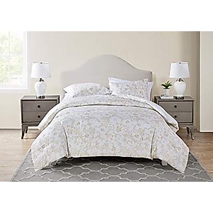 Tahari Home - Full Comforter Set, 3-Piece Bedding with Matching Shams, Stylish Room Decor (Rhianna Taupe, Full/Queen)