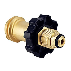 DOZYANT Universal Fit Propane Tank Adapter Converts POL to QCC1 / Type 1 with Wrench, Propane Hose Adapter Old to New Connection Type