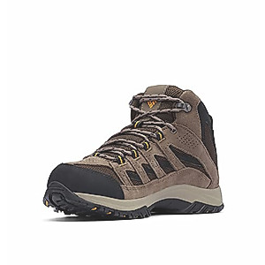 Columbia Mens Crestwood Mid Waterproof Boot Hiking Shoe, Cordovan/Squash, 9.5 US