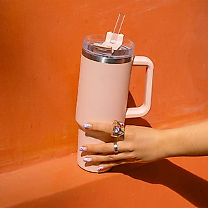 8Pack Replacement Straws for Stanley 40oz 30oz 20oz 14oz Tumbler, Airboat Reusable Clear Straws Compatible with Stanley Adventure Quencher Travel Mug Cup, Plus Cleaning Brush