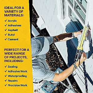 Dripless 10oz Industrial Ergonomic Composite Caulk Gun